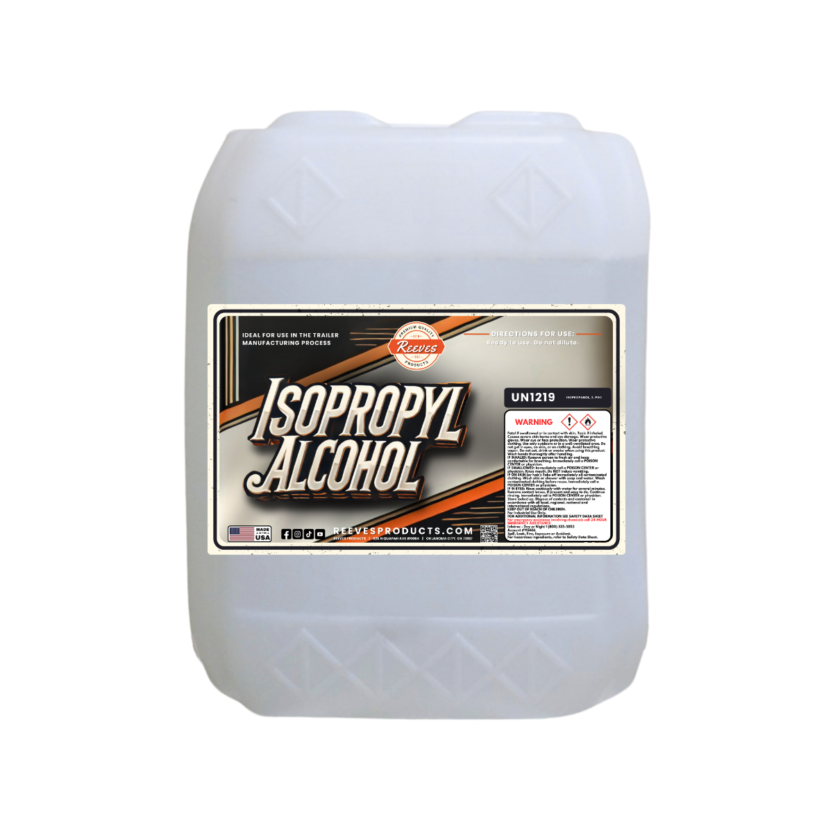 Isopropyl Alcohol - 5 Gallon, 55 Gallon Drum, Horse & Stock Trailers ...
