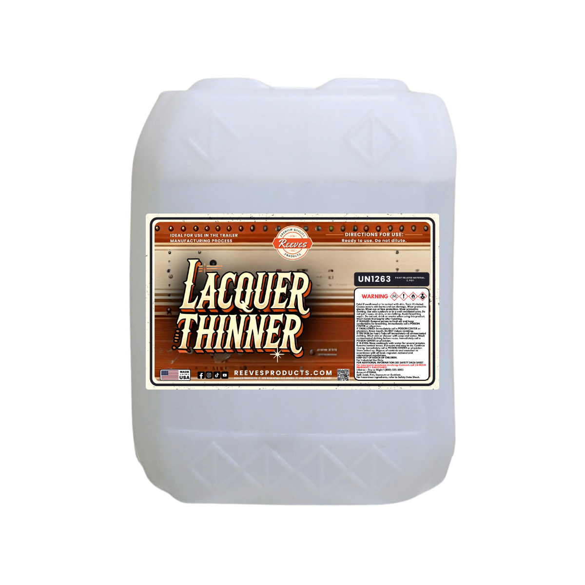 Lacquer Thinner - 5 Gallon, 55 Gallon Drum, Horse & Stock Trailers ...