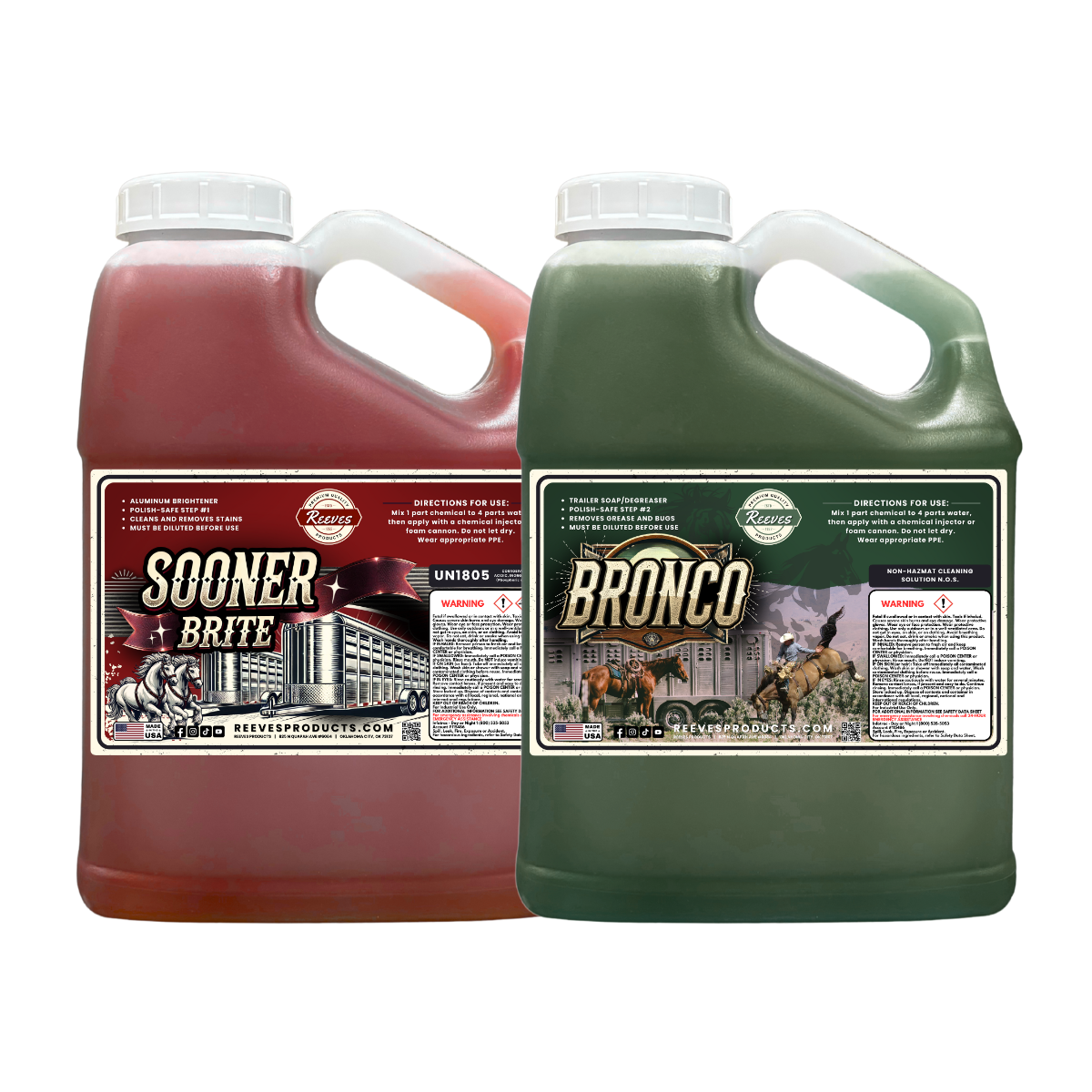 Bundle #1 Sooner Brite & #2 Bronco - Aluminum Brightener & Degreaser ...